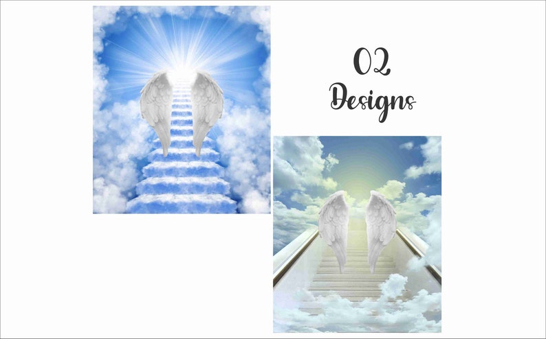 Angel Wings Png Heaven Background in Loving Memory PNG 02 - Etsy