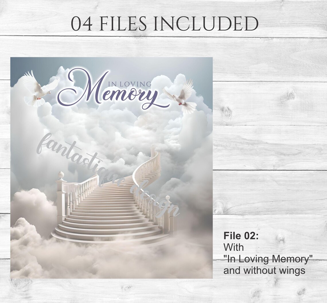 In Loving Memory PNG, Memorial Template, Angel Wings, Funeral Shirt ...