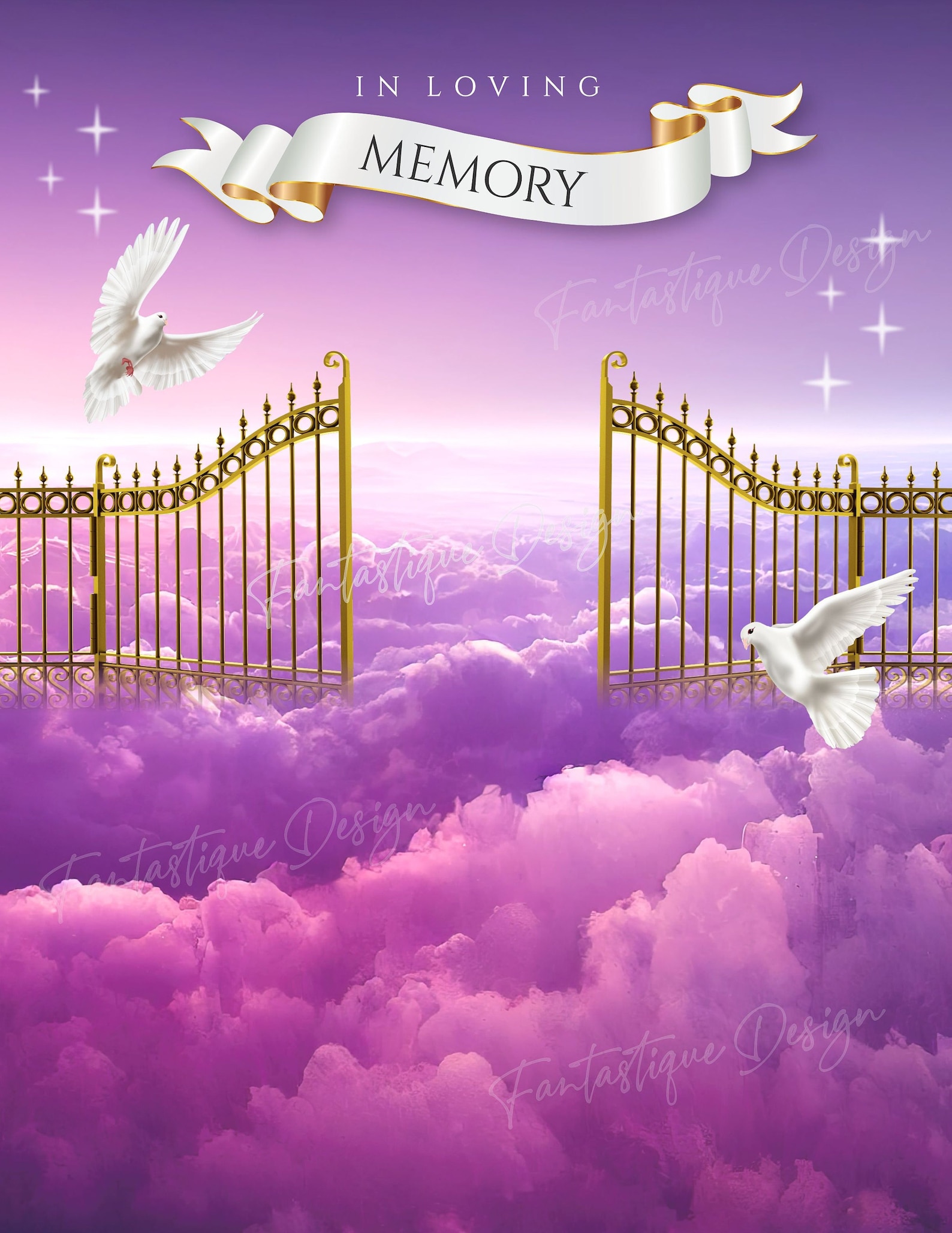In Loving Memory PNG, Purple Rest in Peace, Memorial Background, RIP ...