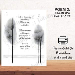 Remembrance Poem, in Loving Memory Poem JPG, Memorial Bundle of 6 Files ...