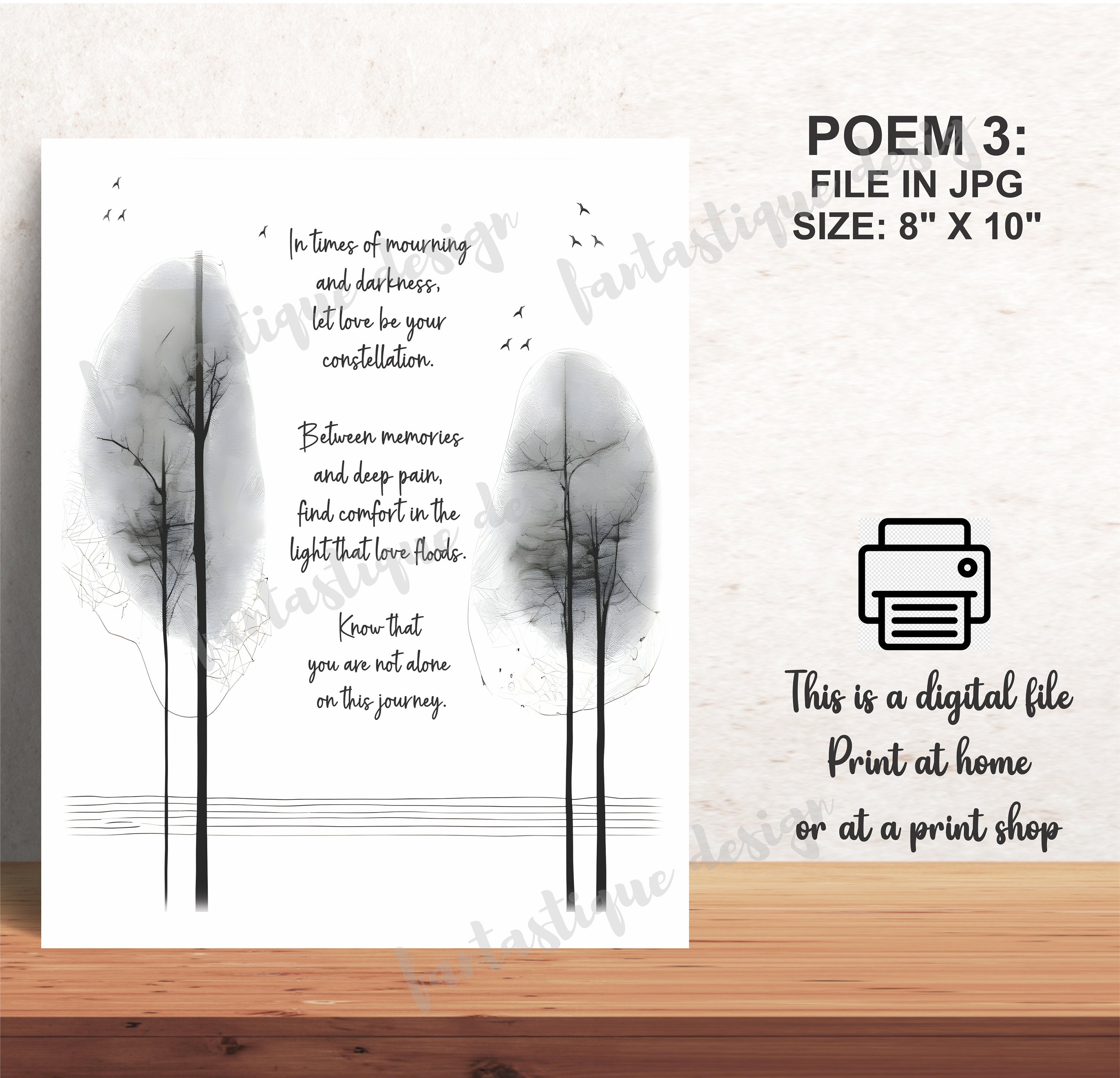 Remembrance Poem, in Loving Memory Poem JPG, Memorial Bundle of 6 Files ...
