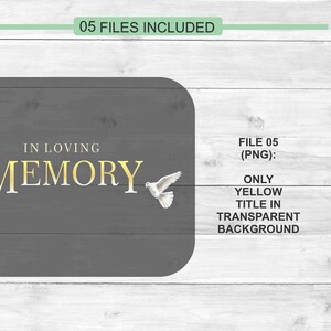 In Loving Memory PNG, Memorial Background Template, Funeral Gift, RIP ...