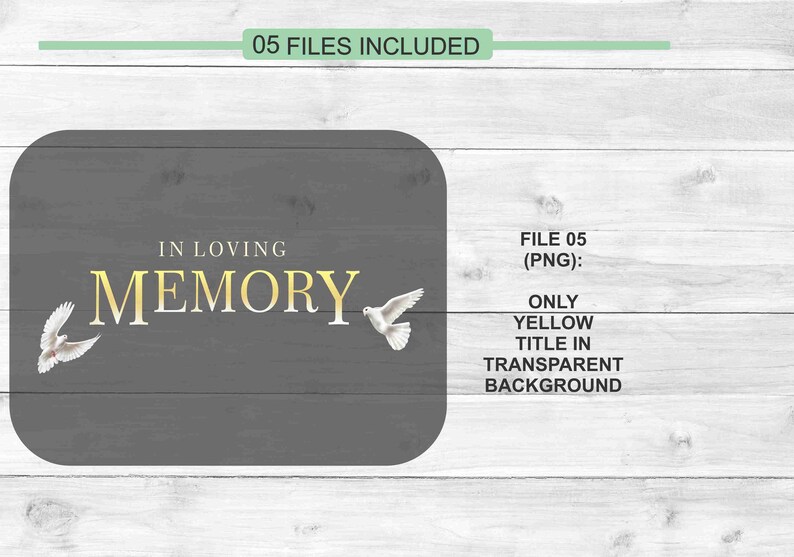 In Loving Memory PNG, Memorial Background Template, Funeral Gift, RIP ...