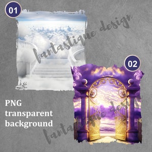 Heaven Background PNG Bundle, 12 Distressed Irregular Grunge Border ...