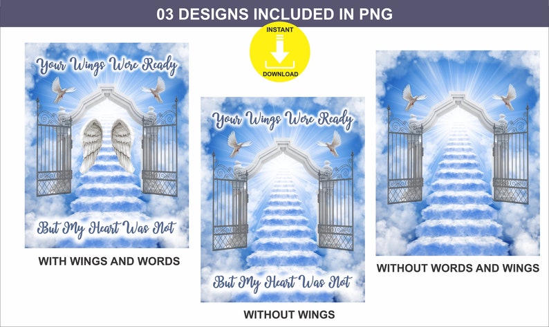 Memorial Background Png BLUE in Loving Memory Png Clouds - Etsy