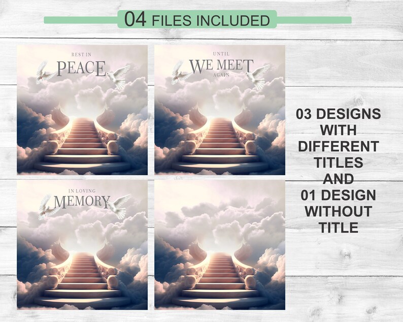 In Loving Memory PNG Memorial Background Template Stairs to - Etsy Canada