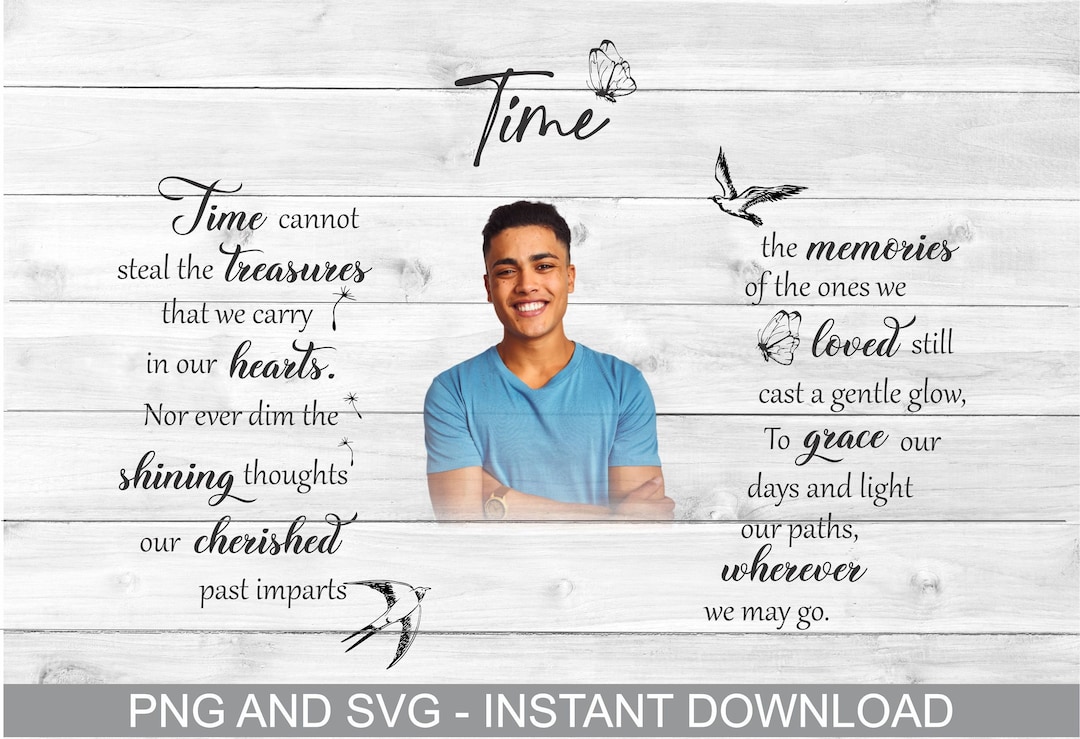 Memorial Poem SVG PNG, in Loving Memory for Cricut, Funeral Sayings ...