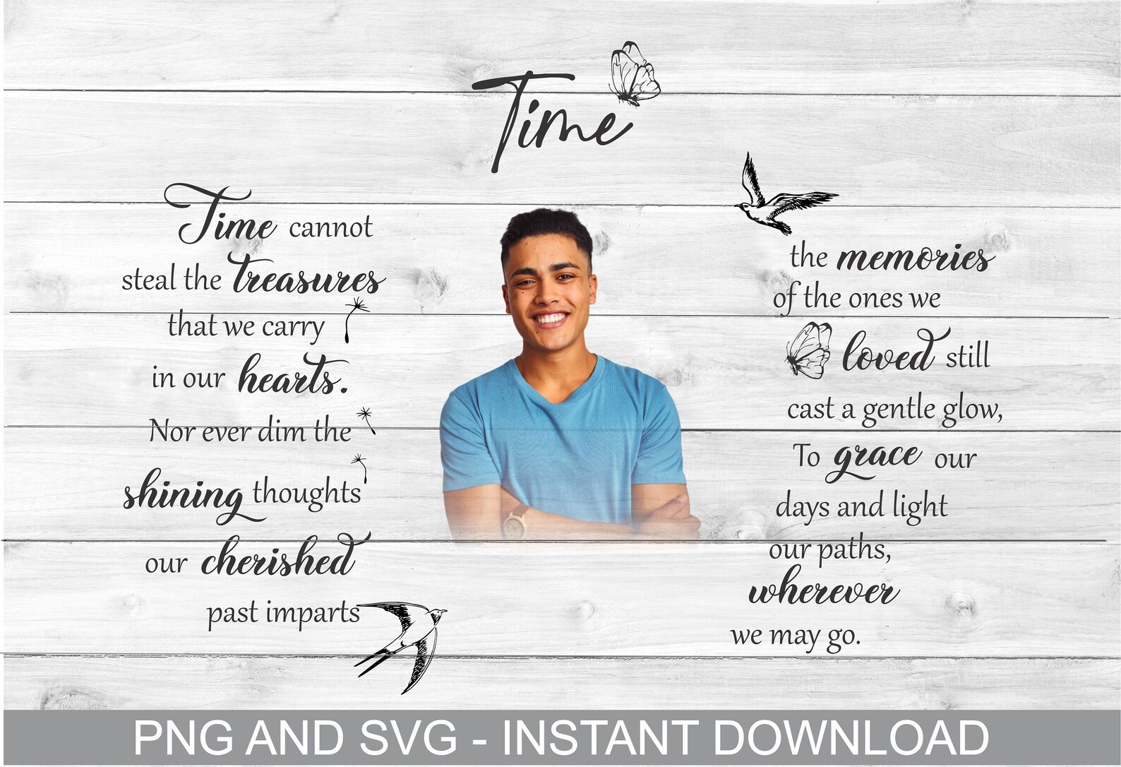 Memorial Poem SVG PNG, in Loving Memory for Cricut, Funeral Sayings ...