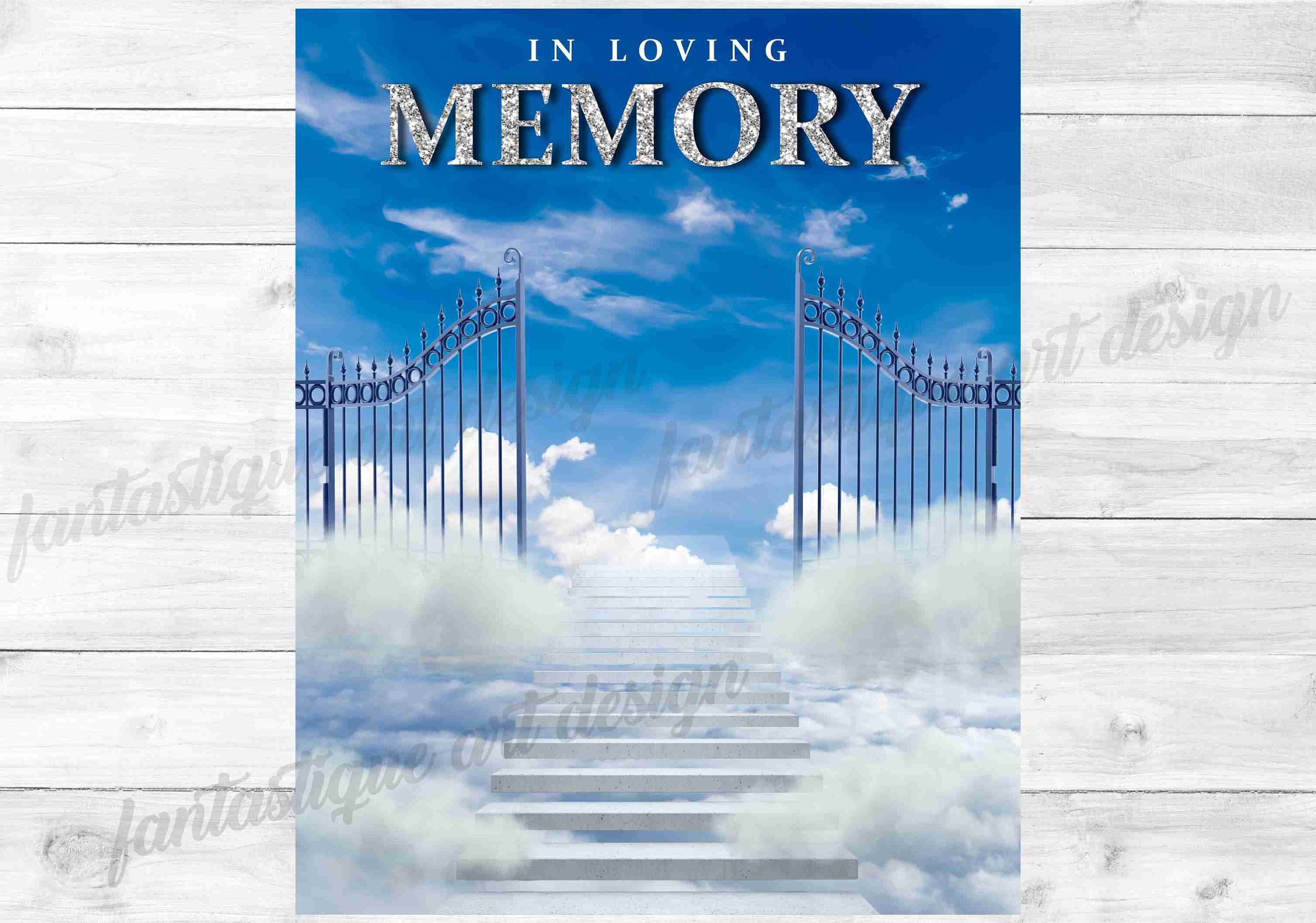 In Loving Memory PNG Memorial Stairs to Heavens Gate Angel - Etsy Australia