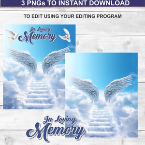 In Loving Memory Background PNG, Files to Instant Download,stairs to ...