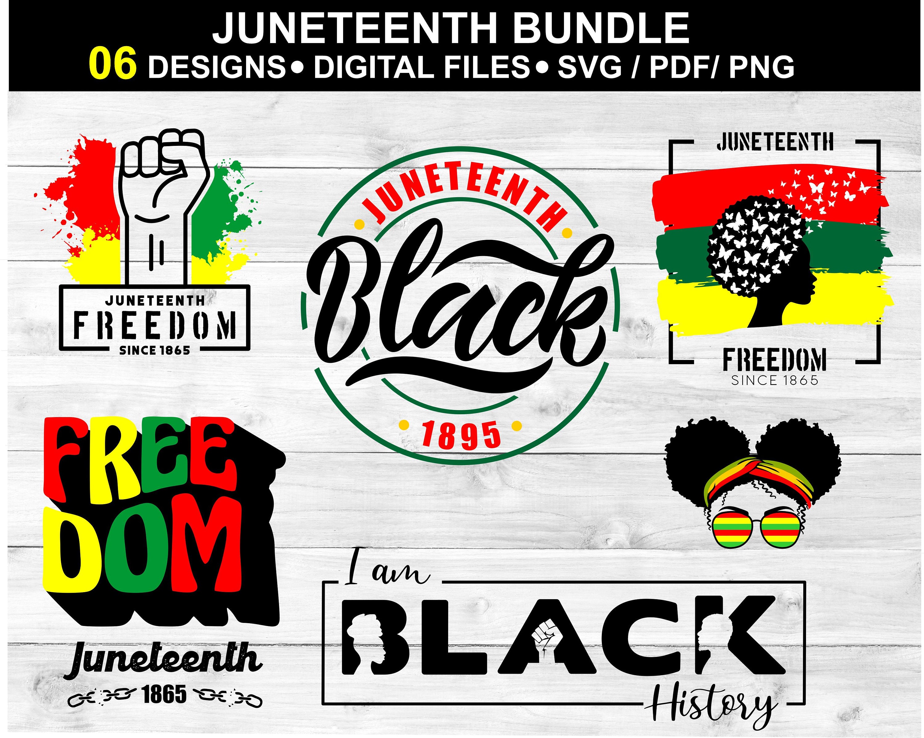 Juneteenth PNG Sublimation Designs SVG Bundle Black History - Etsy