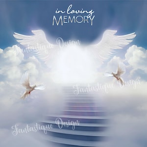 Memorial Template PNG, Angel Wings Background, in Loving Memory PNG ...