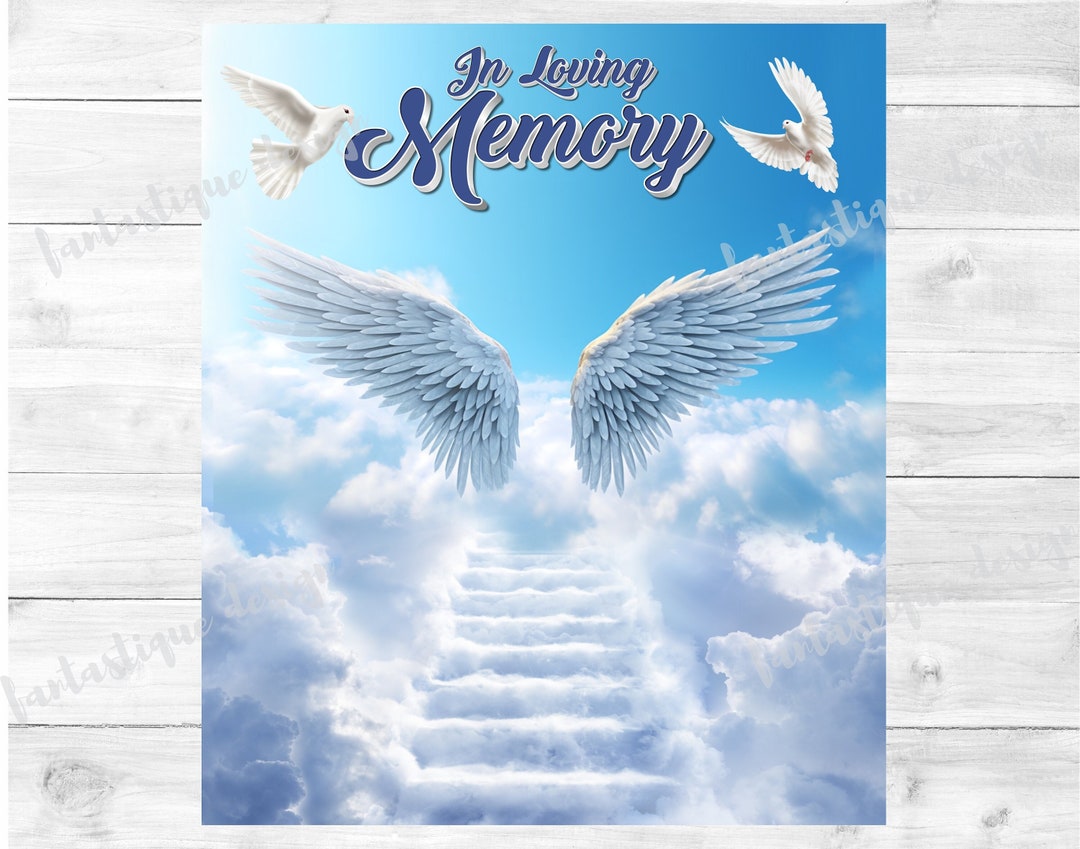 In Loving Memory Background PNG, Files to Instant Download,stairs to ...