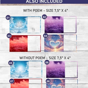 Memorial Poem, Plaque Sublimation Design Bundle, EDITABLE Template ...