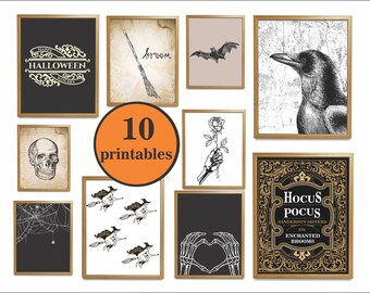 Set of Three Halloween Wall Art, Halloween Witches, Halloween Wall ...