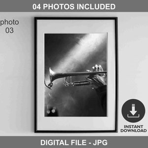 Jazz Club Photo Printable | Jazz Band Photo Printable | Set of 04 Wall ...