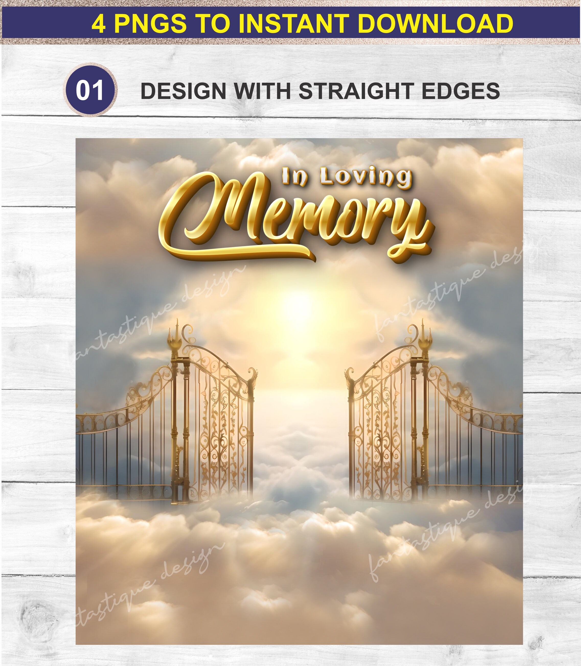 Golden Memorial PNG, in Loving Memory, Golden Gates Background, Funeral ...
