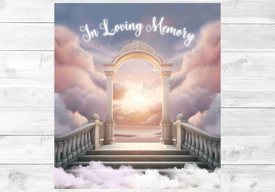 RIP PNG Memorial Photo Background, Add Pictures Collage, Purple Sunset ...