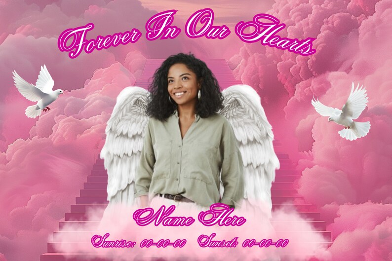 In Loving Memory Design Bundle, EDITABLE Memorial 12 Templates Heaven ...