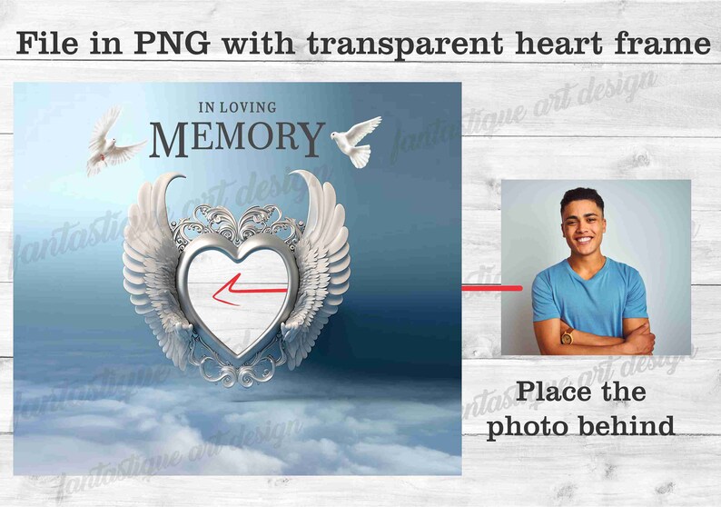 In Loving Memory PNG Memorial Photo Template Funeral Shirt - Etsy