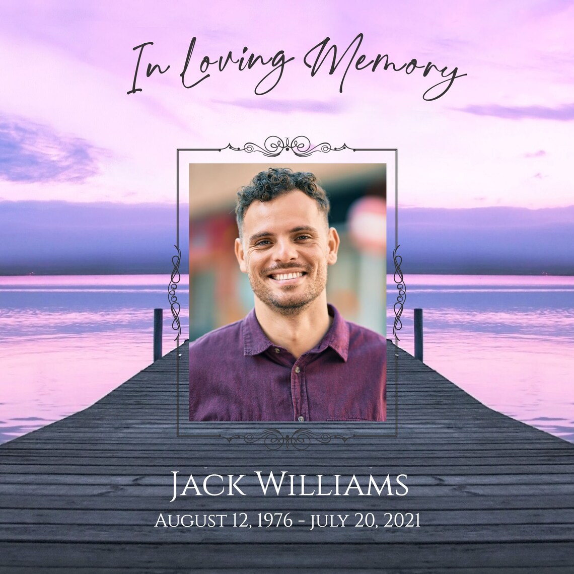 Purple Rip Background in Loving Memory PNG Watercolor Dock - Etsy