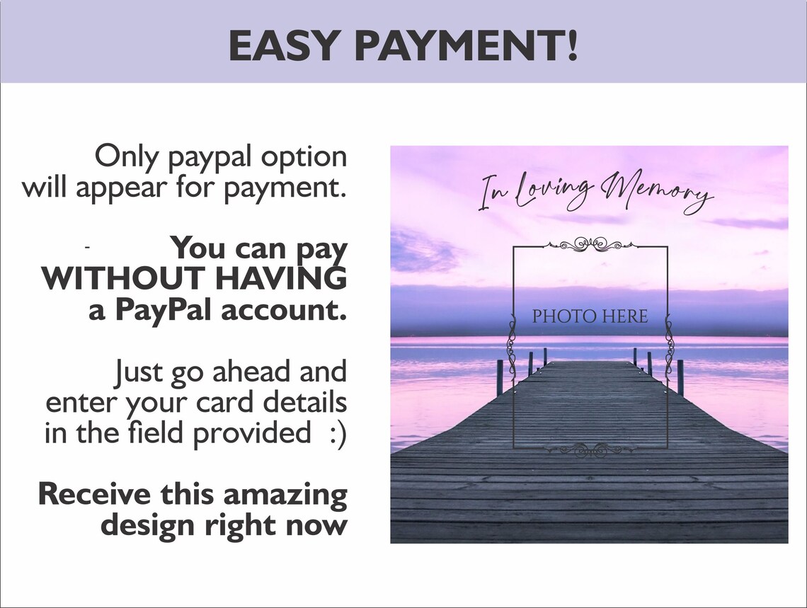 Purple Background Memorial Frame Template in Loving Memory - Etsy