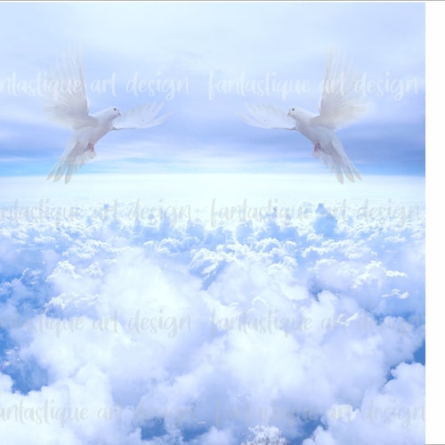 Memorial Background PNG Stairs to Heaven With Doves and - Etsy