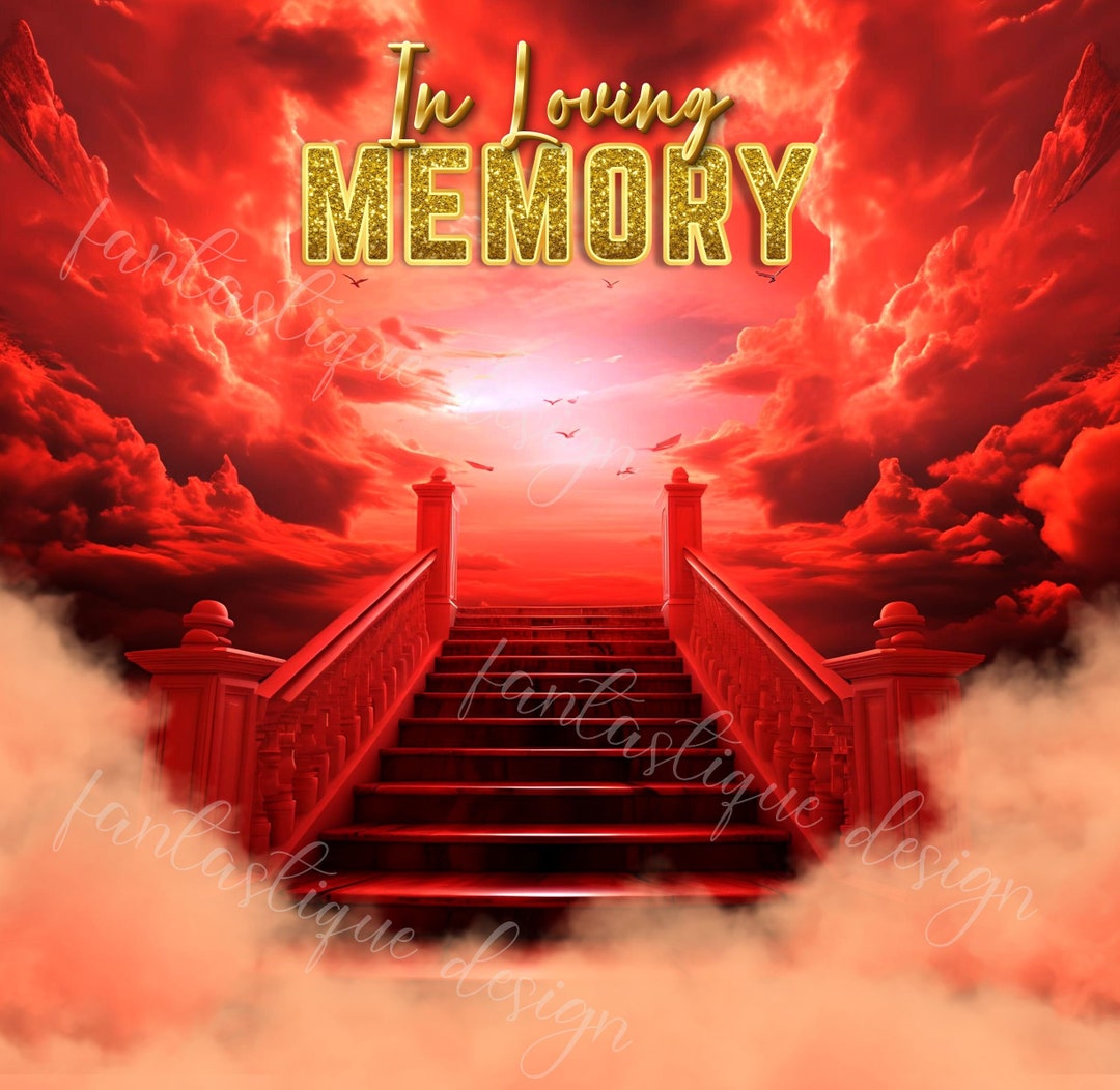 Red Memorial Background PNG, in Loving Memory File, Angel Wings Heaven ...