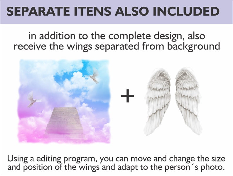 Memorial Background PNG Angel Wings PNG Purple RIP - Etsy Canada