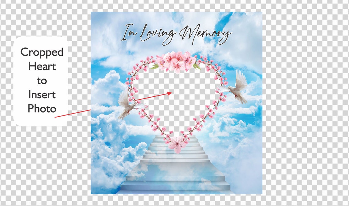 In Loving Memory PNG Photo Template Memorial PNG Funeral - Etsy