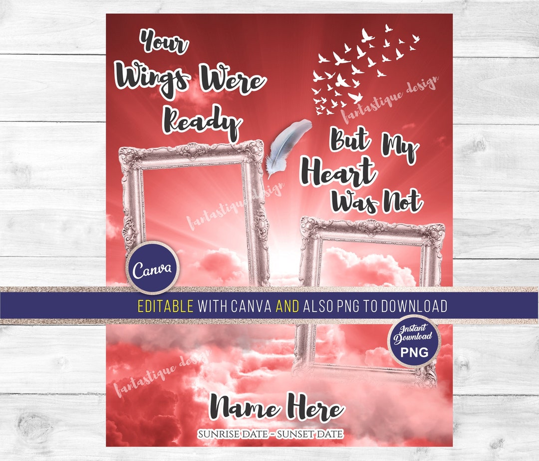 Red in Loving Memory PNG, Memorial Background EDITABLE and PNG Download ...