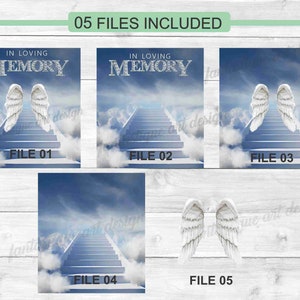 In Loving Memory PNG, Memorial Background Stairs to Heaven, Funeral ...