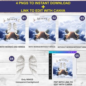 Blue in Loving Memory PNG, Memorial Template, Sublimation Design ...