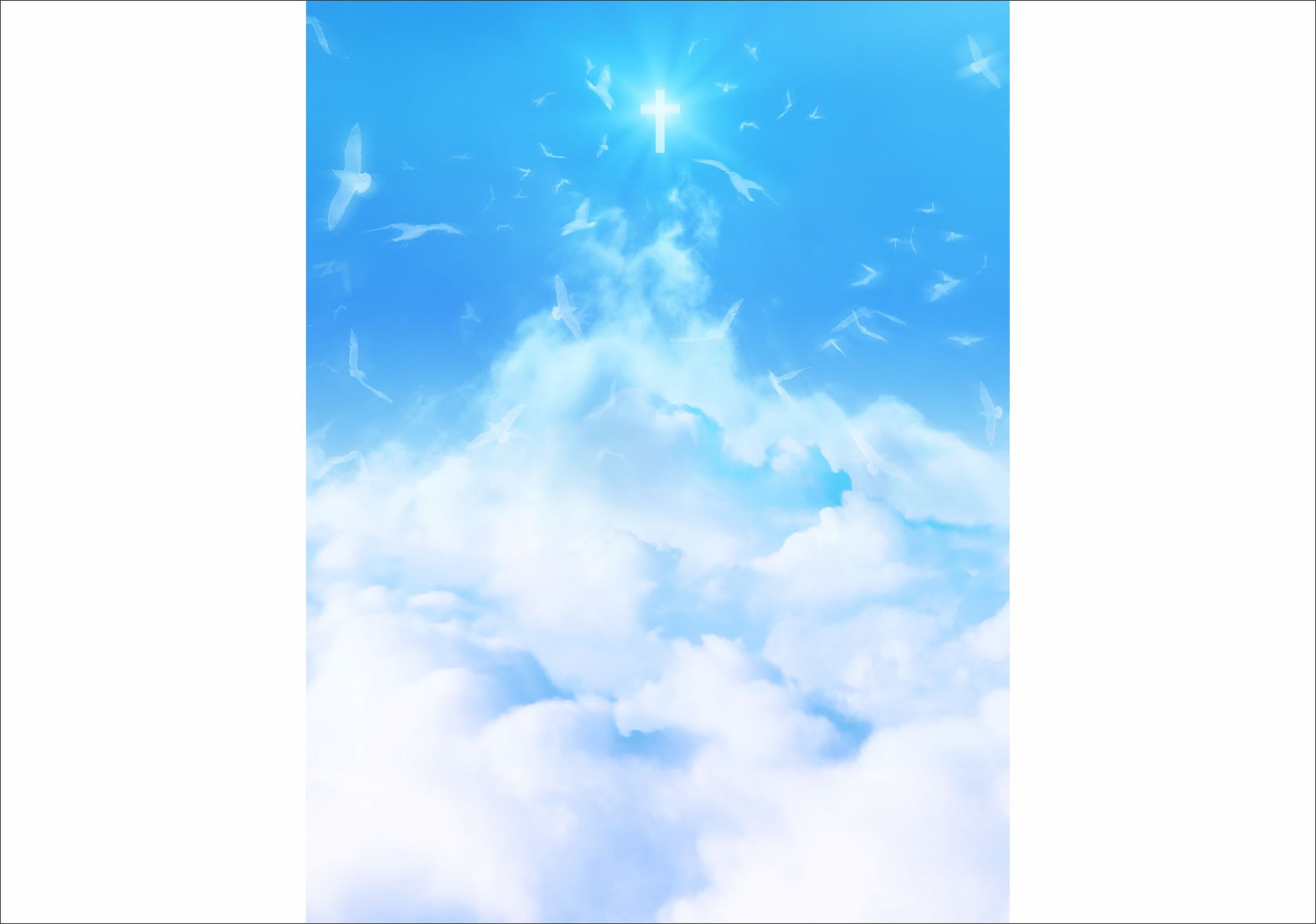 In Loving Memory Background PNG JPG Blue Rest in Peace - Etsy