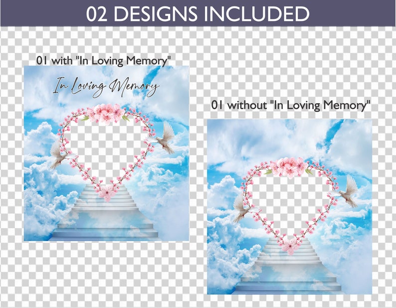 In Loving Memory PNG Photo Template Memorial PNG Funeral - Etsy