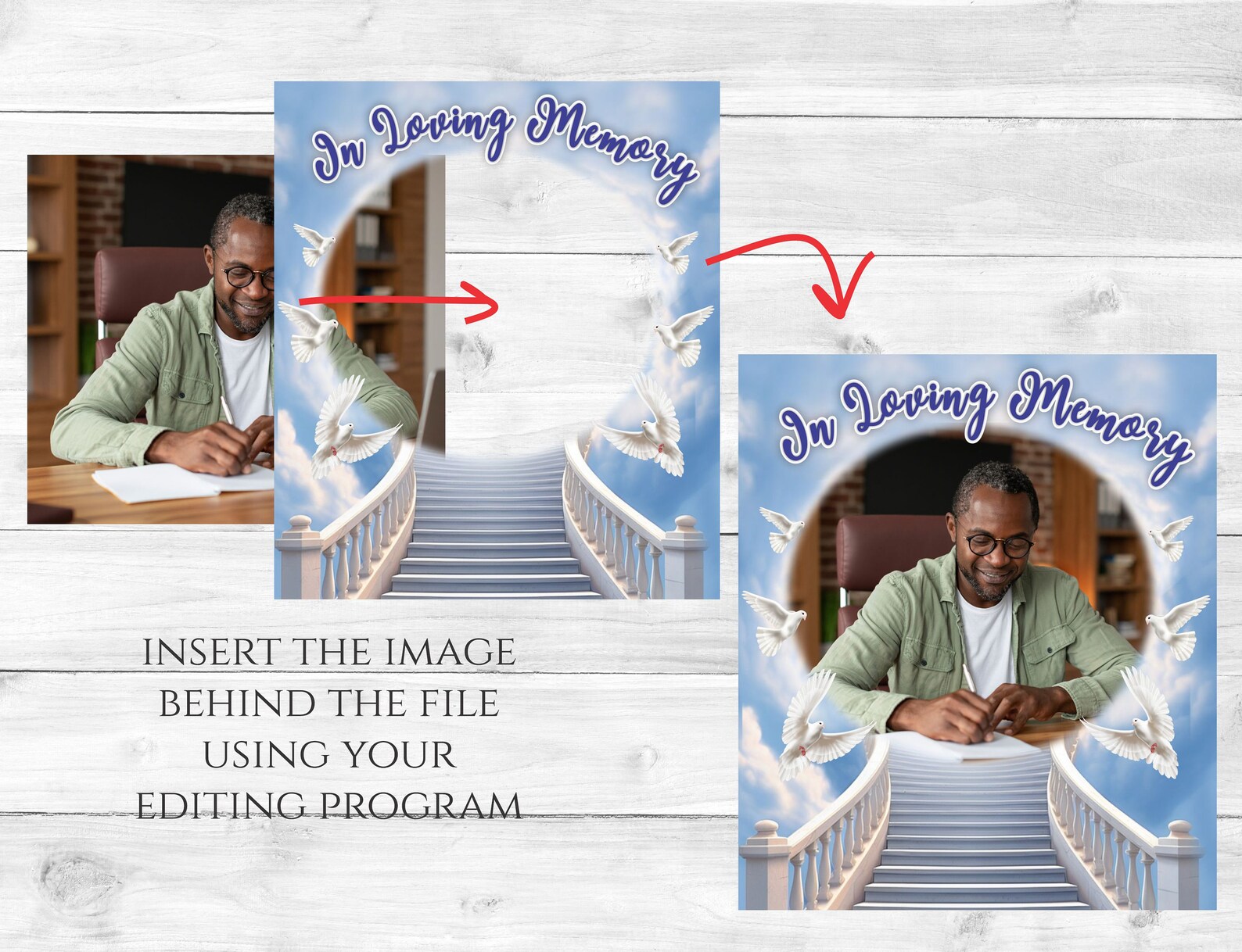 In Loving Memory PNG | Photo Template Memorial PNG | Transparent Frame ...