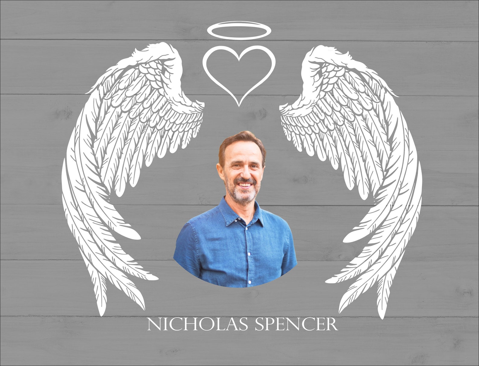 In Loving Memory SVG Angel Wings Forming a Hug Memorial - Etsy