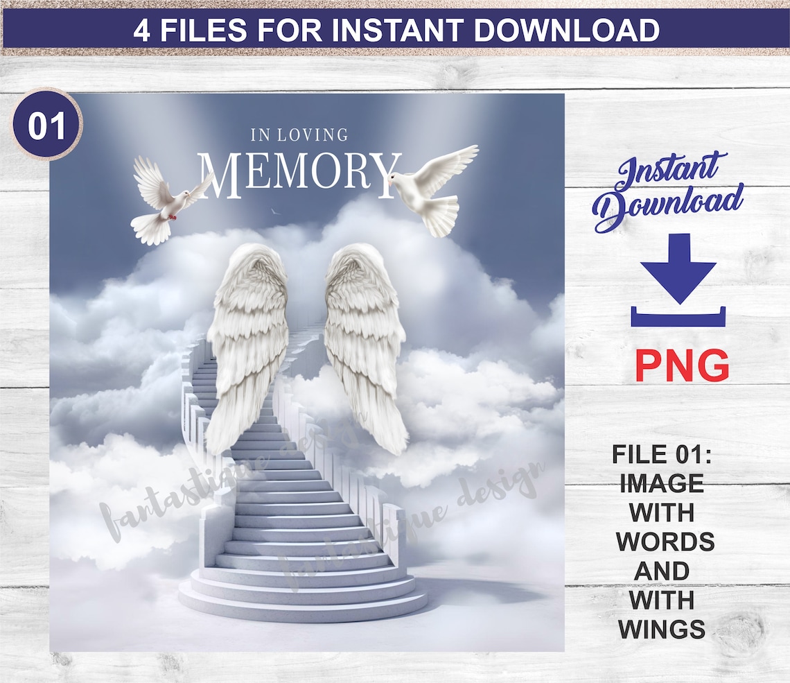 BLUE in Loving Memory PNG, Memorial Template, Add Pictures and Words ...