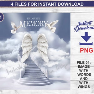BLUE in Loving Memory PNG, Memorial Template, Add Pictures and Words ...