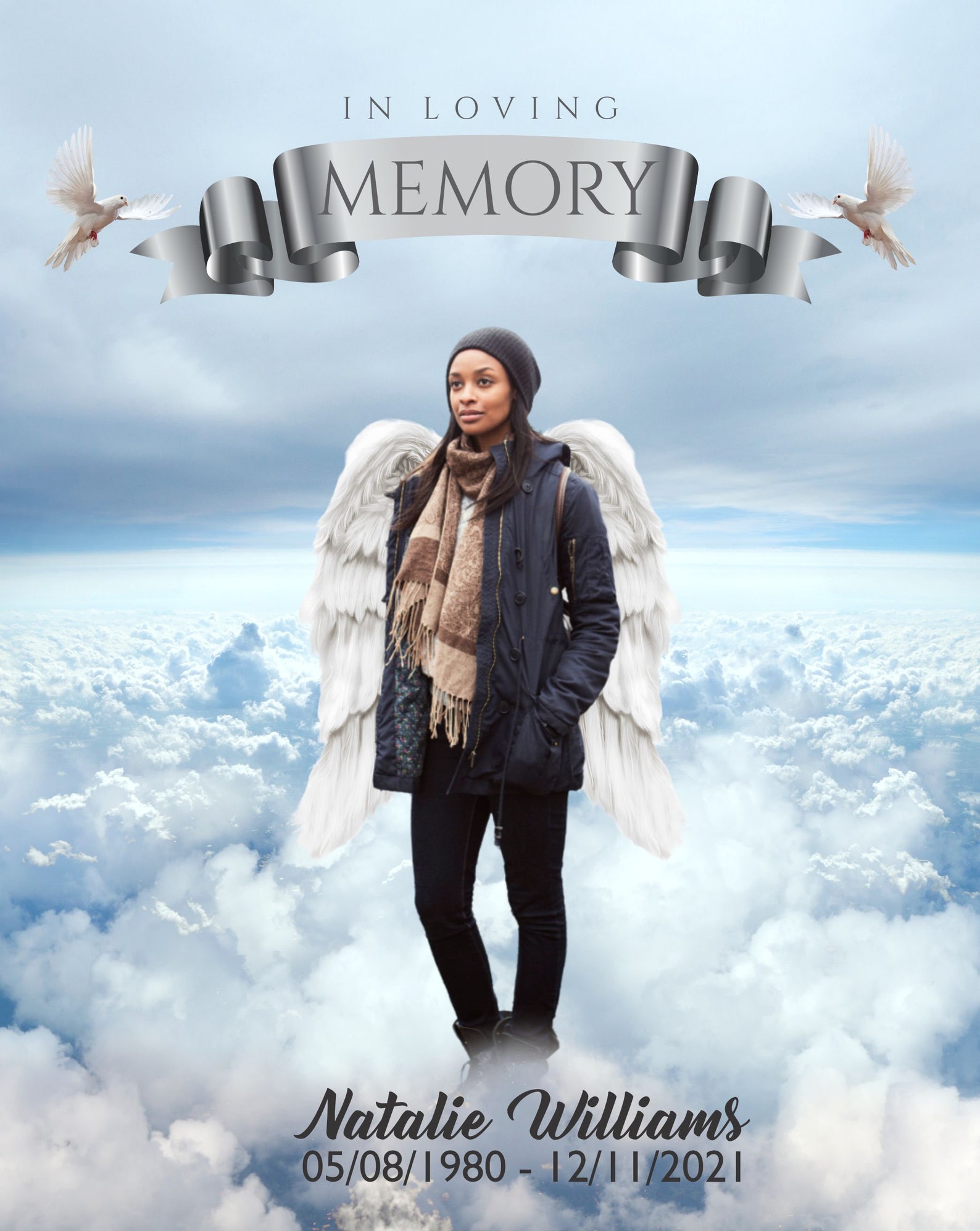 In Loving Memory PNG Cloud Overlay Memorial Background Shirt - Etsy