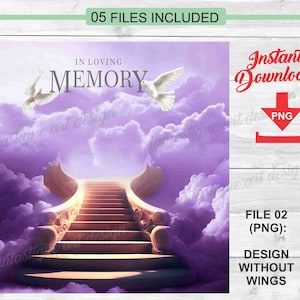 Purple in Loving Memory PNG, Memorial Template, Sublimation Design ...