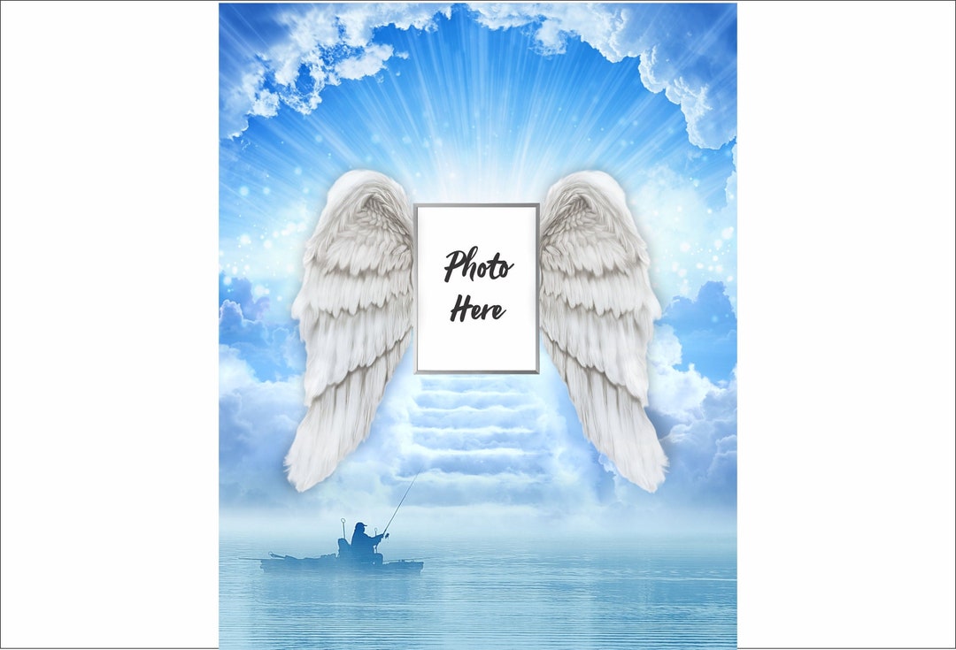 Fisherman Memorial Background | in Loving Memory PNG | Cloud and Stairs ...