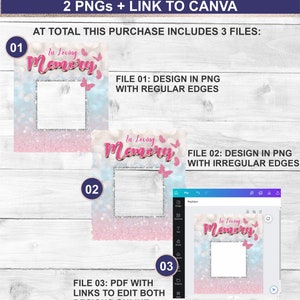 In Loving Memory PNG Pink Heaven, Glitter Memorial, Instant Download ...