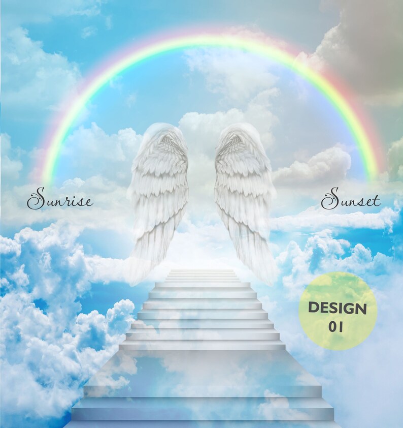 In Loving Memory PNG Rainbow Stairs to Heaven Memorial - Etsy
