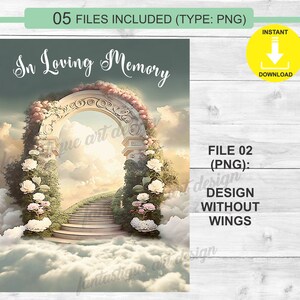 In Loving Memory Background, Flowers Heavens Gate PNG, Memorial ...
