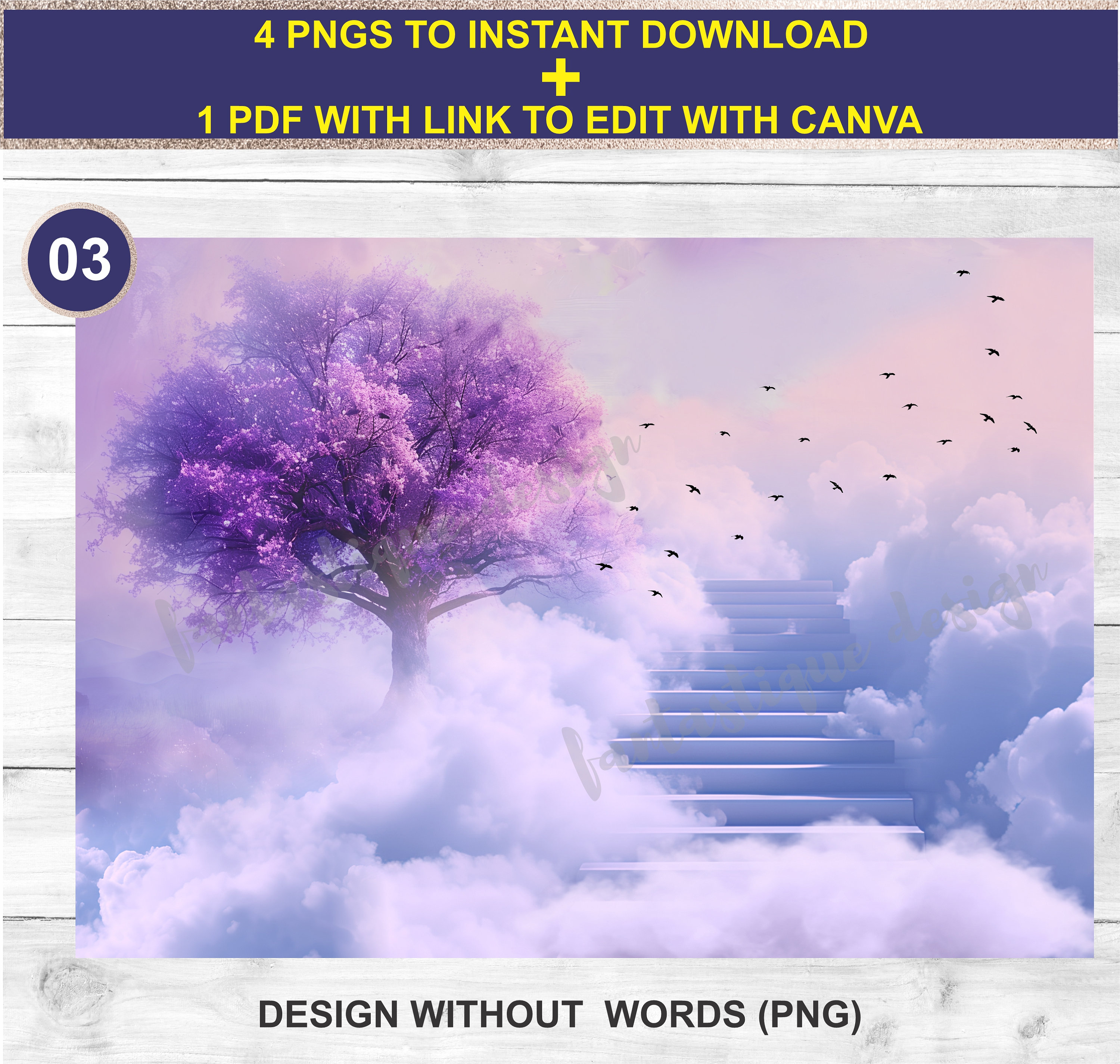 Memorial Poem Purple Heaven PNG, in Loving Memory EDITABLE, Purple Tree ...