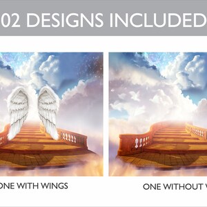 Angel Wings PNG in Loving Memory PNG 02 DESIGNS Template Background ...