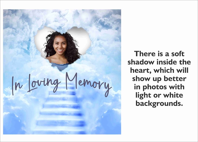 In Loving Memory PNG Photo Template Memorial PNG - Etsy