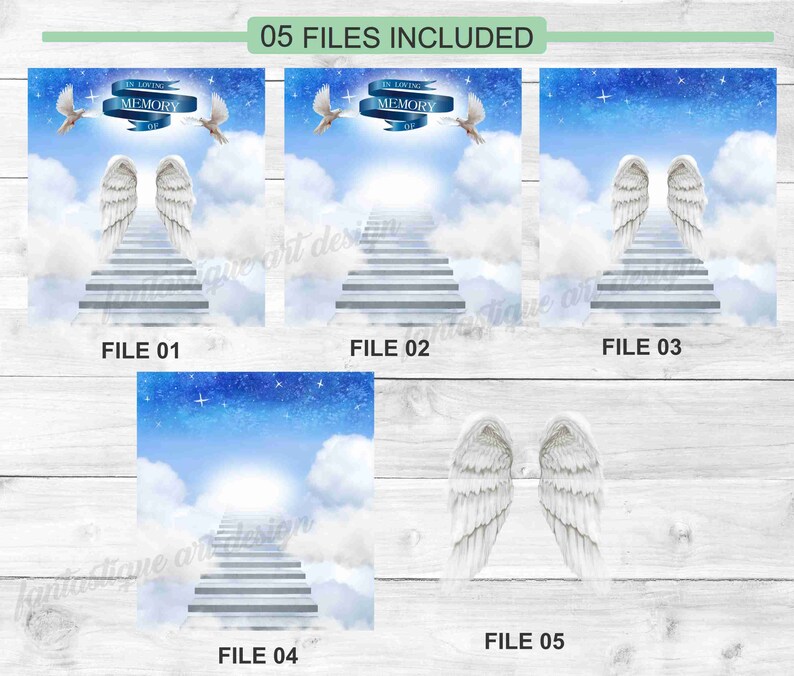 Blue Sky in Loving Memory PNG Memorial Background Template - Etsy