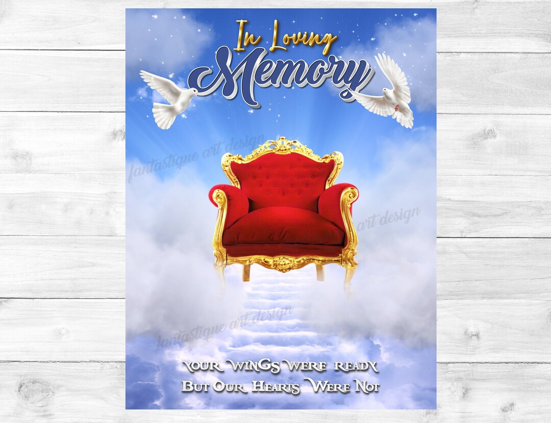 In Loving Memory PNG, Heaven Background, Funeral Design Gift, Rest in ...